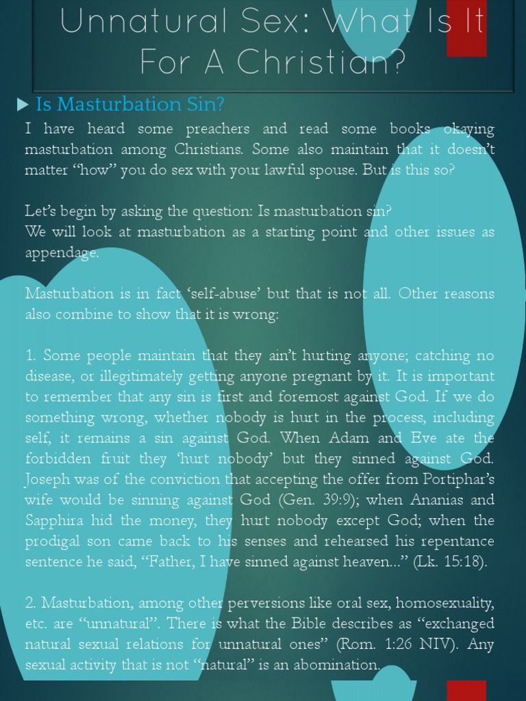 Unnatural Sex | PDF | Wife | Human Sexual Activity