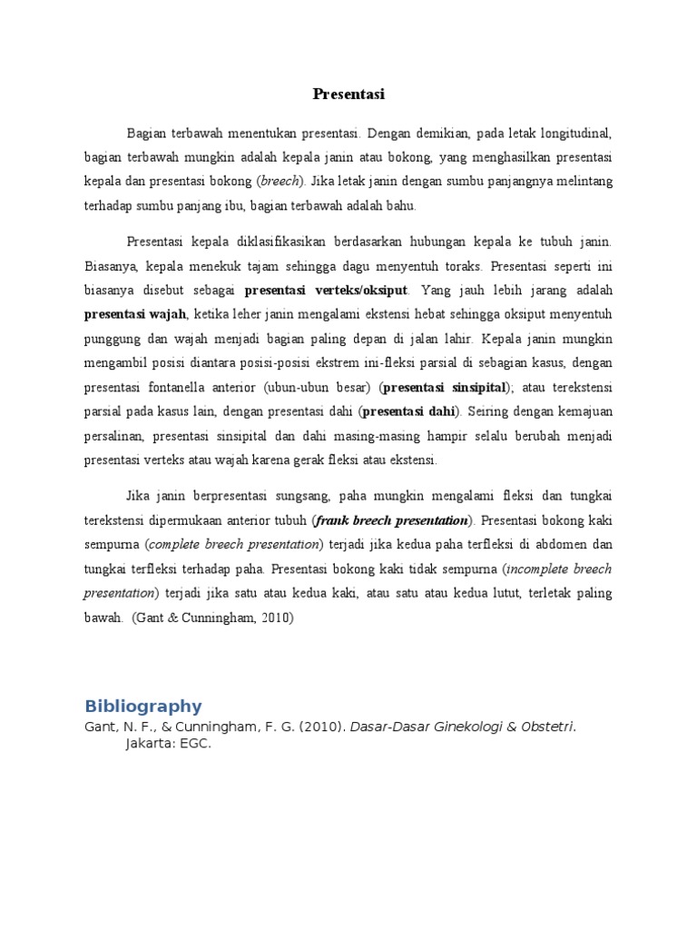 Presentasi Janin | PDF