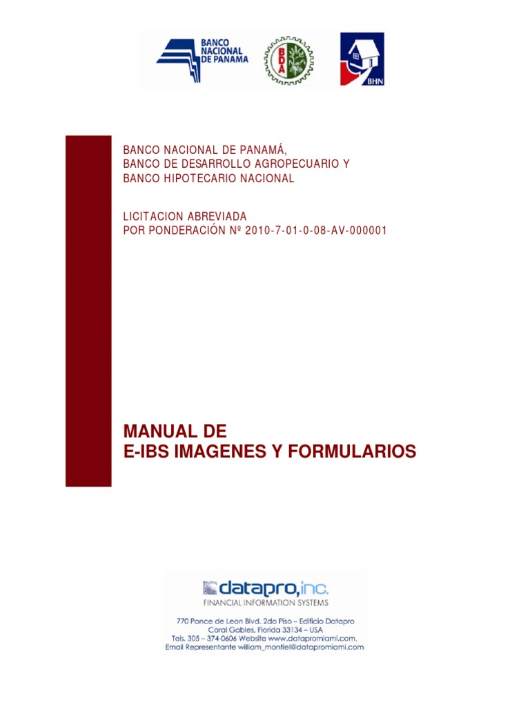 17 - Manual de E-Ibs Imagenes y Formularios | PDF | Formato de ...