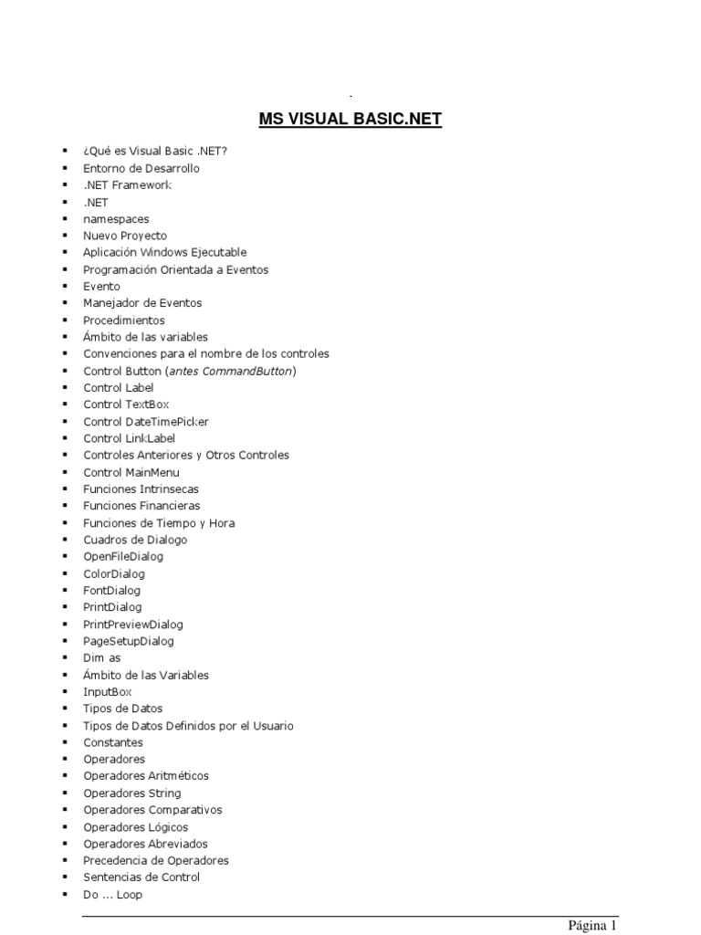 Manual VB - Net 1 | PDF | Entorno de desarrollo integrado | Microsoft Visual Studio