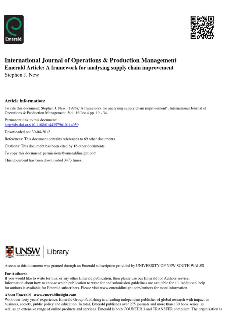 International Journal of Operations & Production Management | PDF ...
