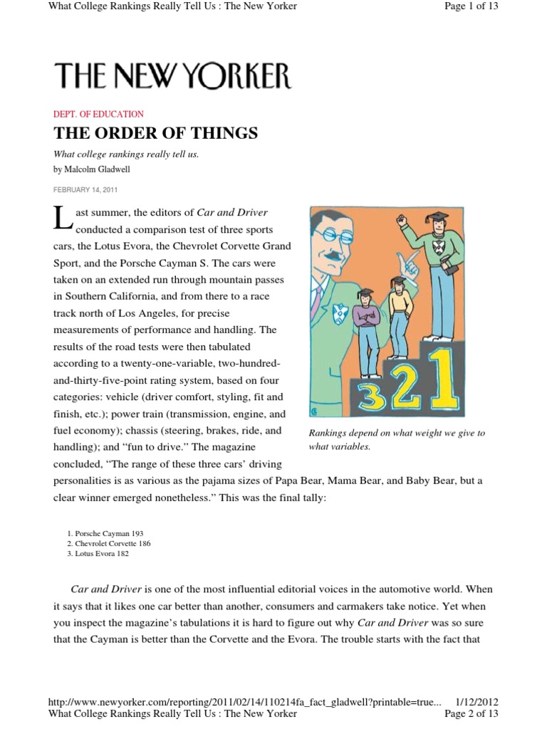 The Order of Things by Malcolm Gladwell | PDF | Pennsylvania State ...