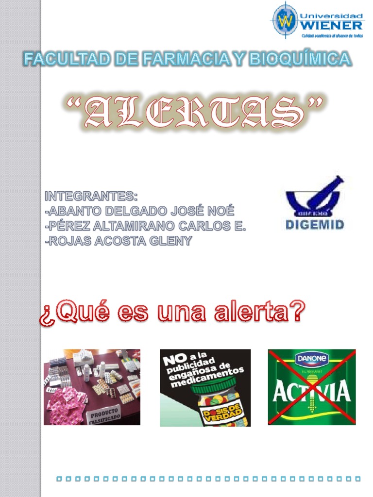 alertas_digemid | Farmacéutico | Industria farmacéutica