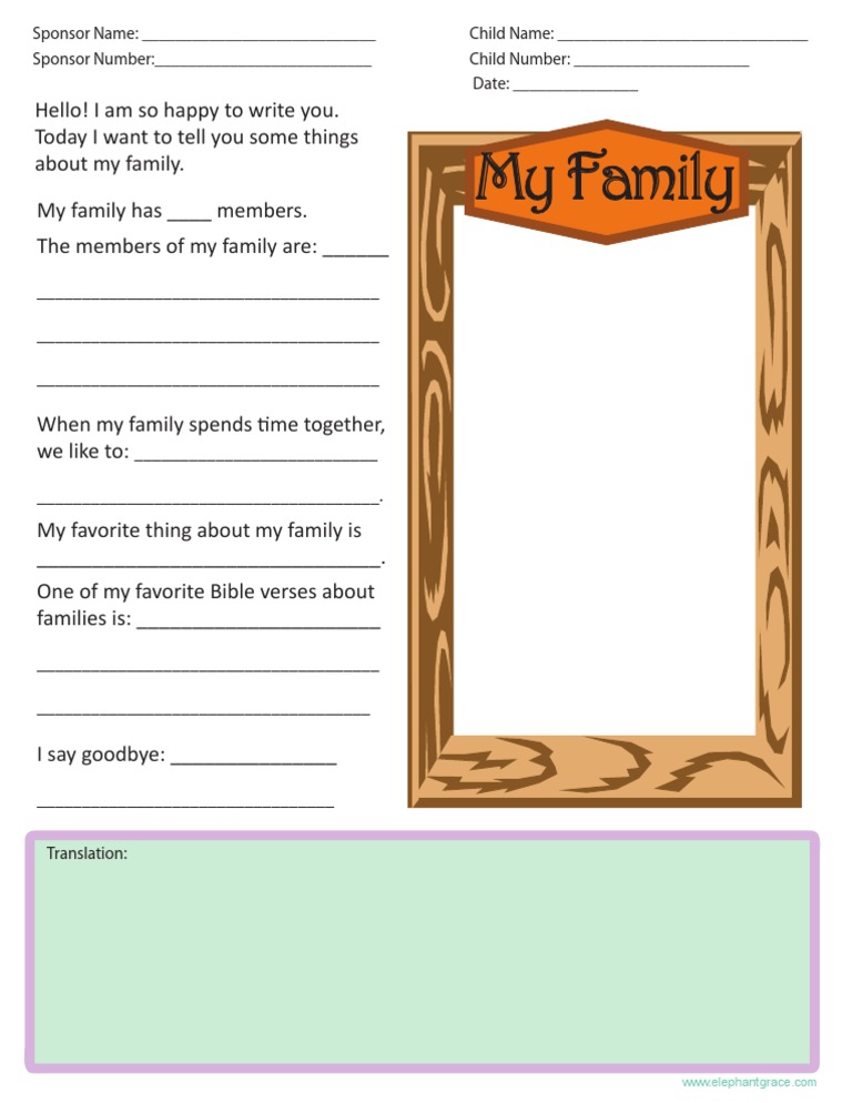 Family Letter Template