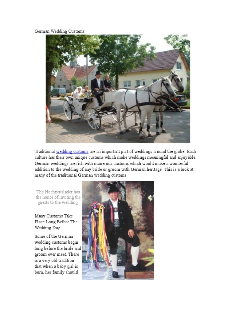 A Look at Traditional German Wedding Customs: From Ancient ...