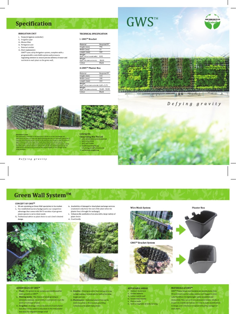 Green Wall System Brochure | PDF