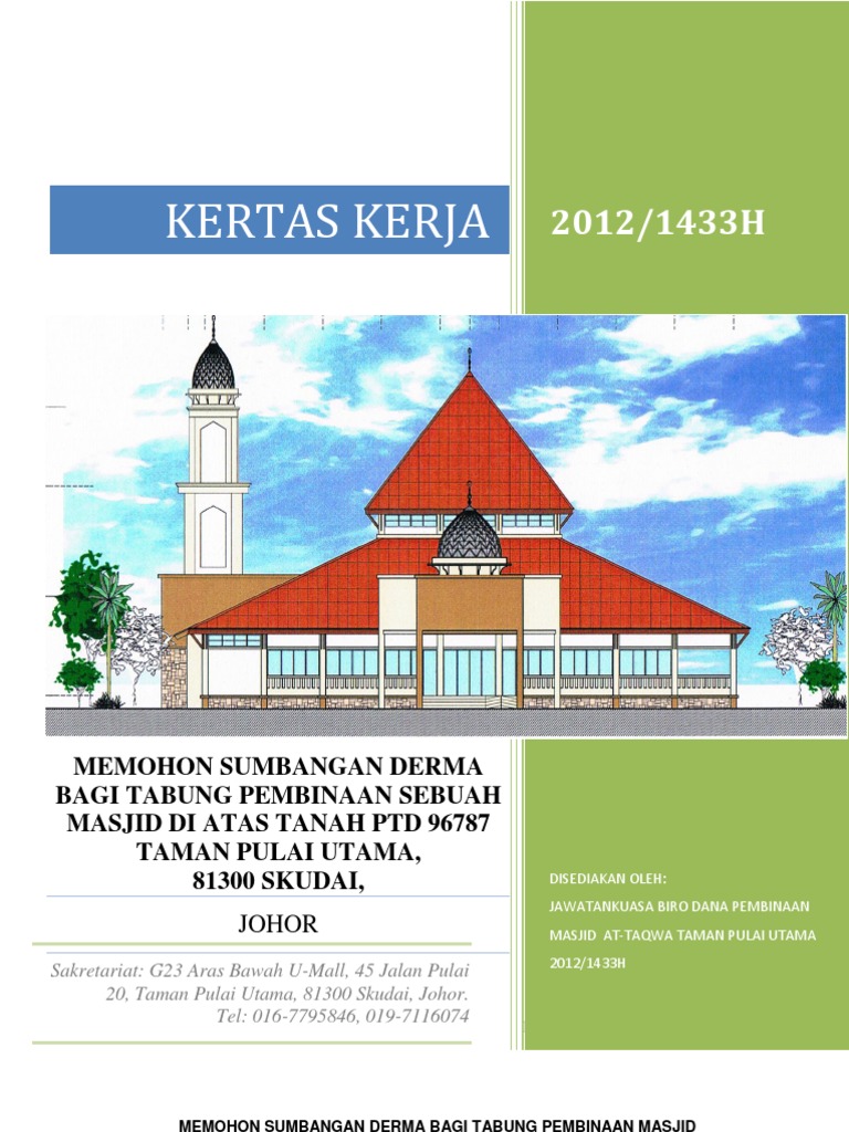 Kertas Kerja Mohon DERMA Masjid | PDF