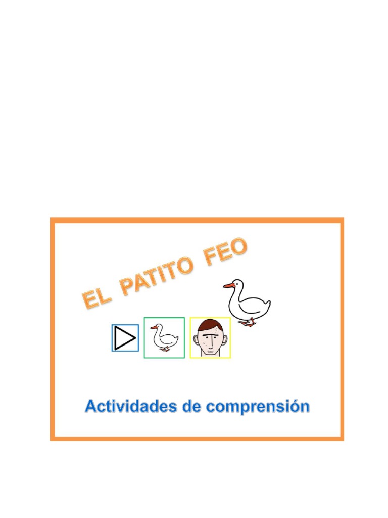 Actividades Comprensión2 PATITO FEO | PDF | Ajedrez | Juegos y actividades