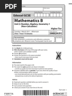 Edexcel IGCSE Math B Formula Sheet | PDF