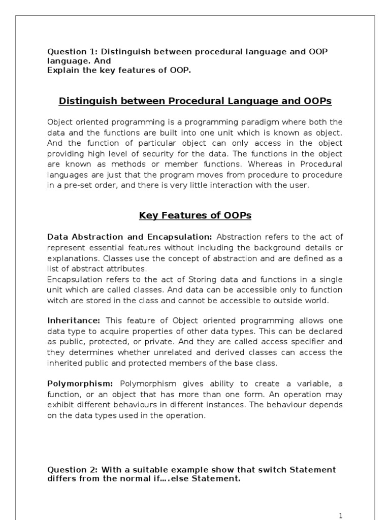 Oops Using C Method Computer Programming
