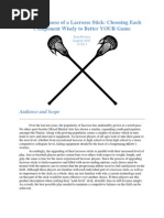 Anatomy and Parts of a Hockey Stick | PDF | Sports & Recreation