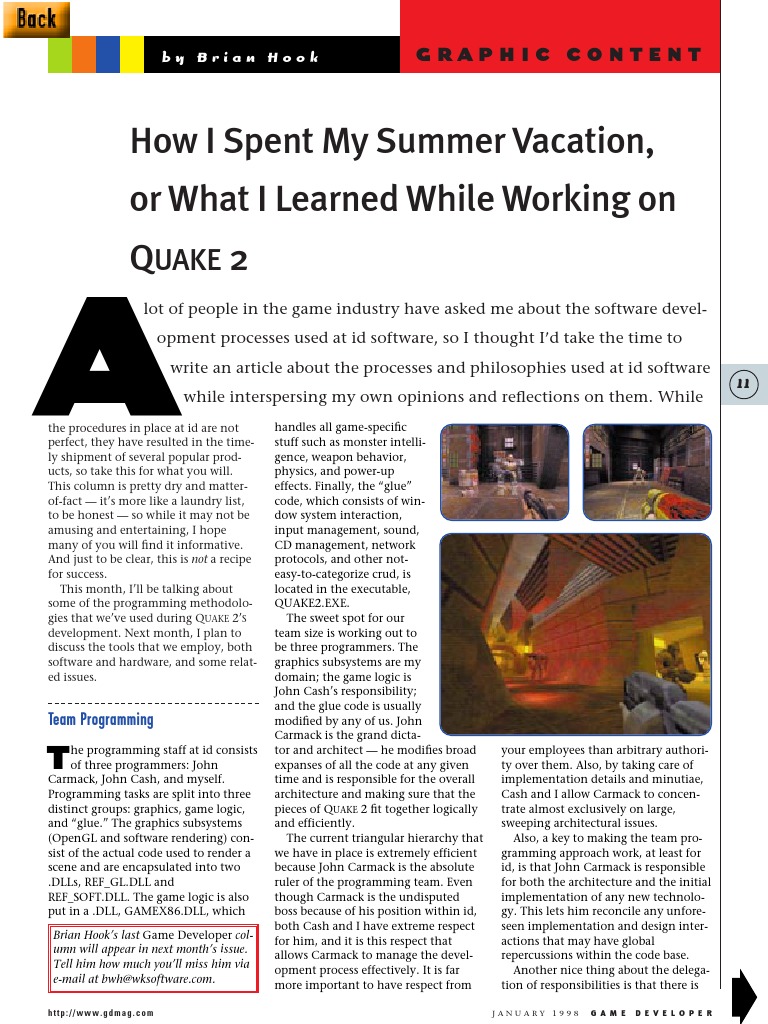 Quake 2 Dev - Part 1 | PDF | Porting | Program Optimization