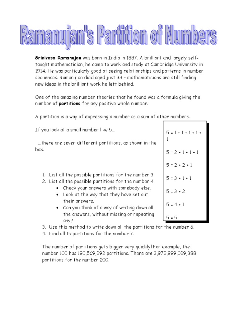 Ramanujan | Summation | Teaching Mathematics