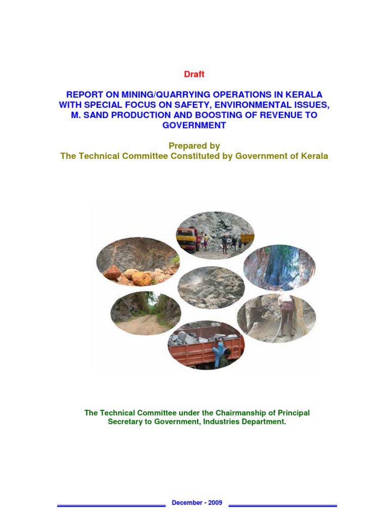 Draft Tech Report Quarry | Download Free PDF | Mining | Sand