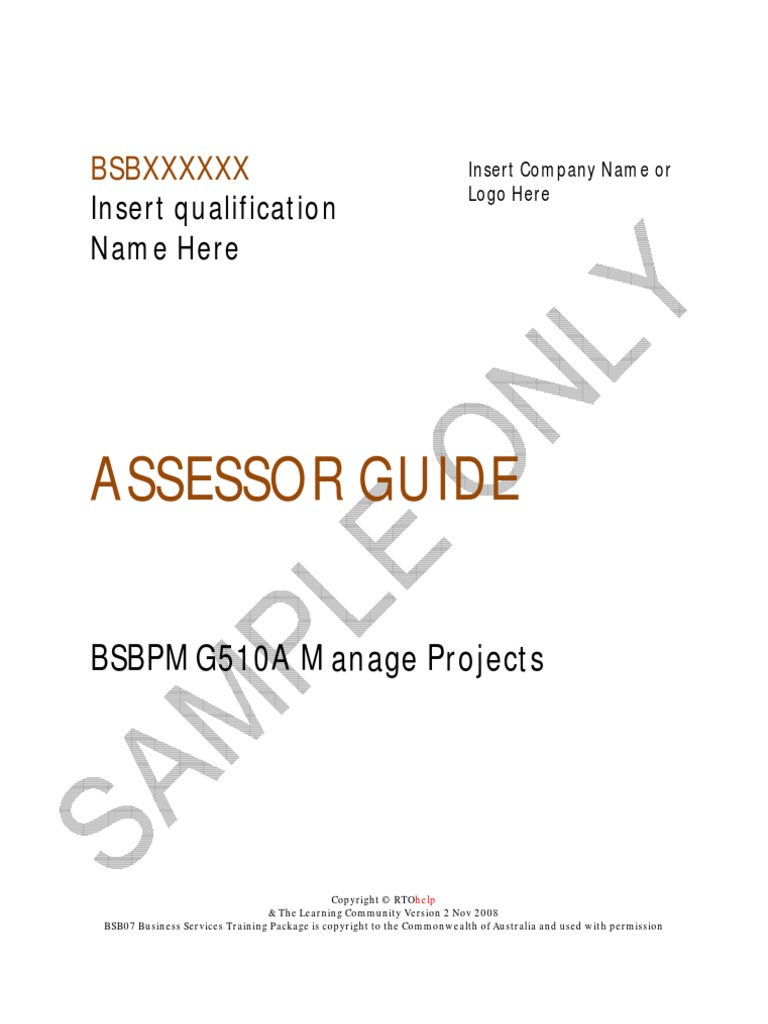 Assessors Guide | PDF | Educational Assessment | Occupational Safety ...