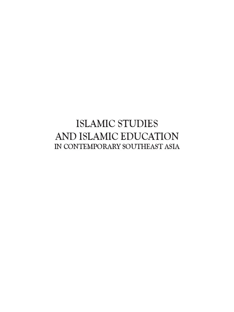 Islamic Studies and Islamic Education | PDF | Malaysia | Southeast Asia