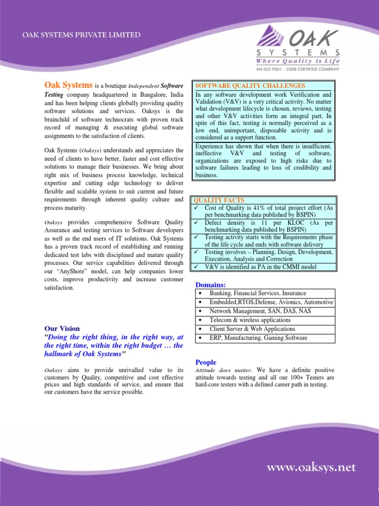 OAK Testing Profile | PDF | Software Testing | Software Development