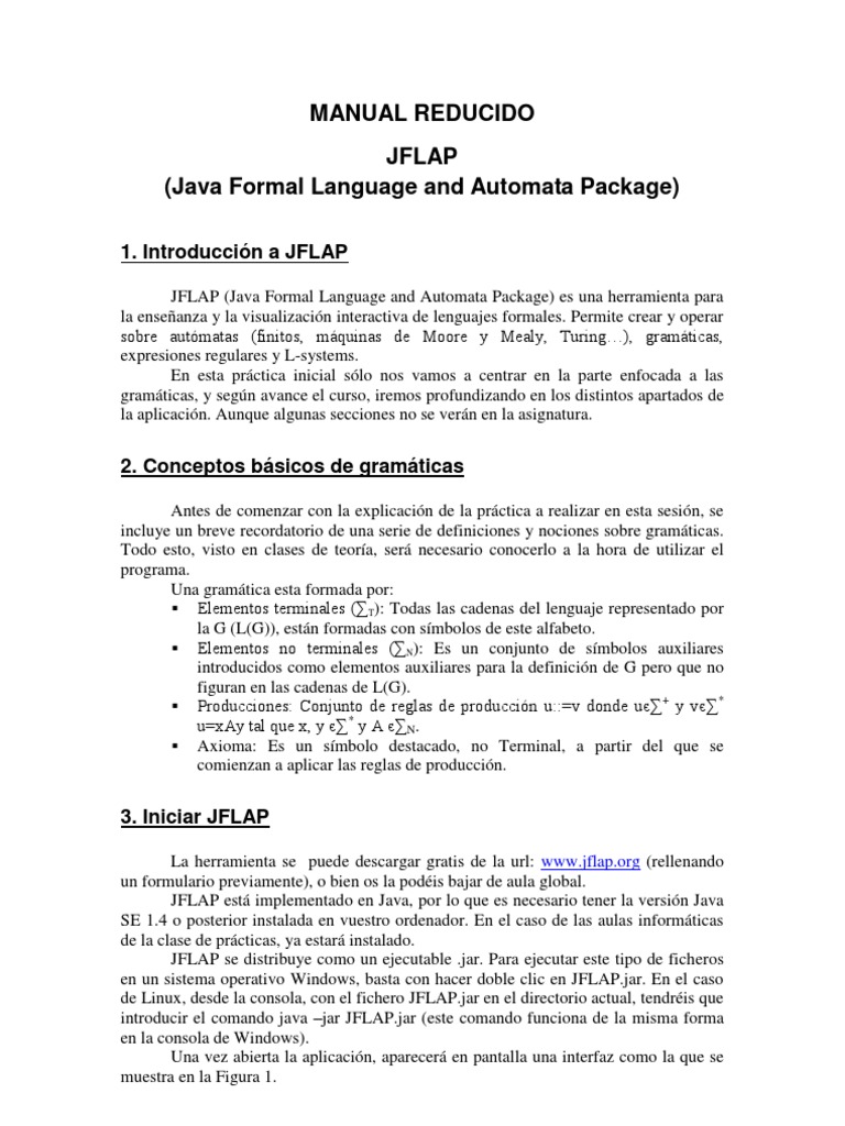 Manual Completo JFLAP PDF | PDF