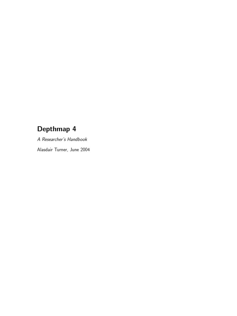 Depthmap 4: A Researcher's Handbook | PDF | Graphical User Interfaces ...