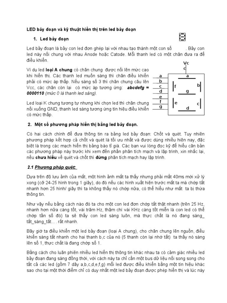 Phuong Phap Quet LED 7 Doan | PDF