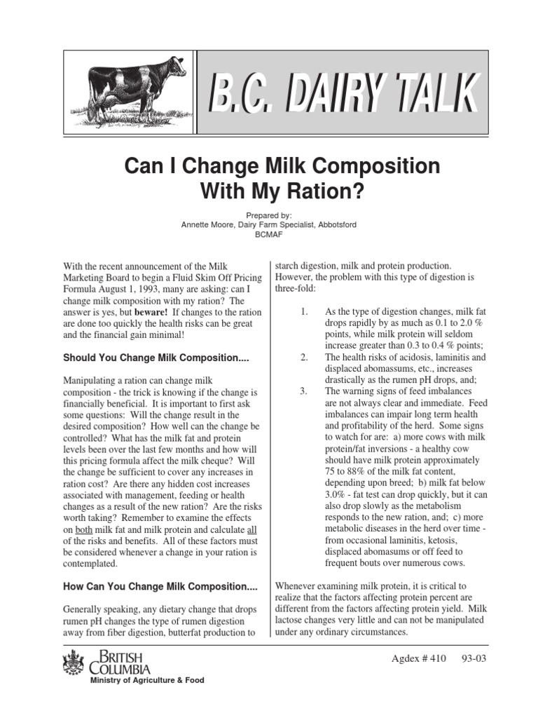 Fat & SNF | PDF | Milk | Dairy Cattle