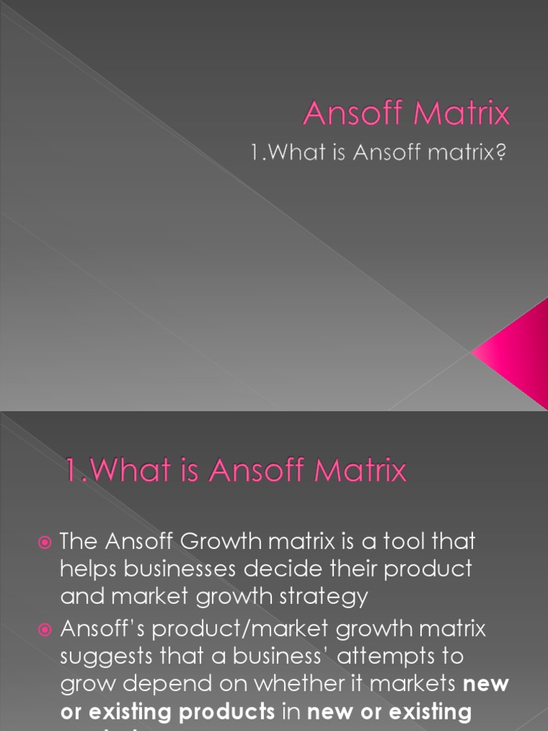 Ansoff Matrix & Porter Strategies Guide | PDF | Strategic Management ...