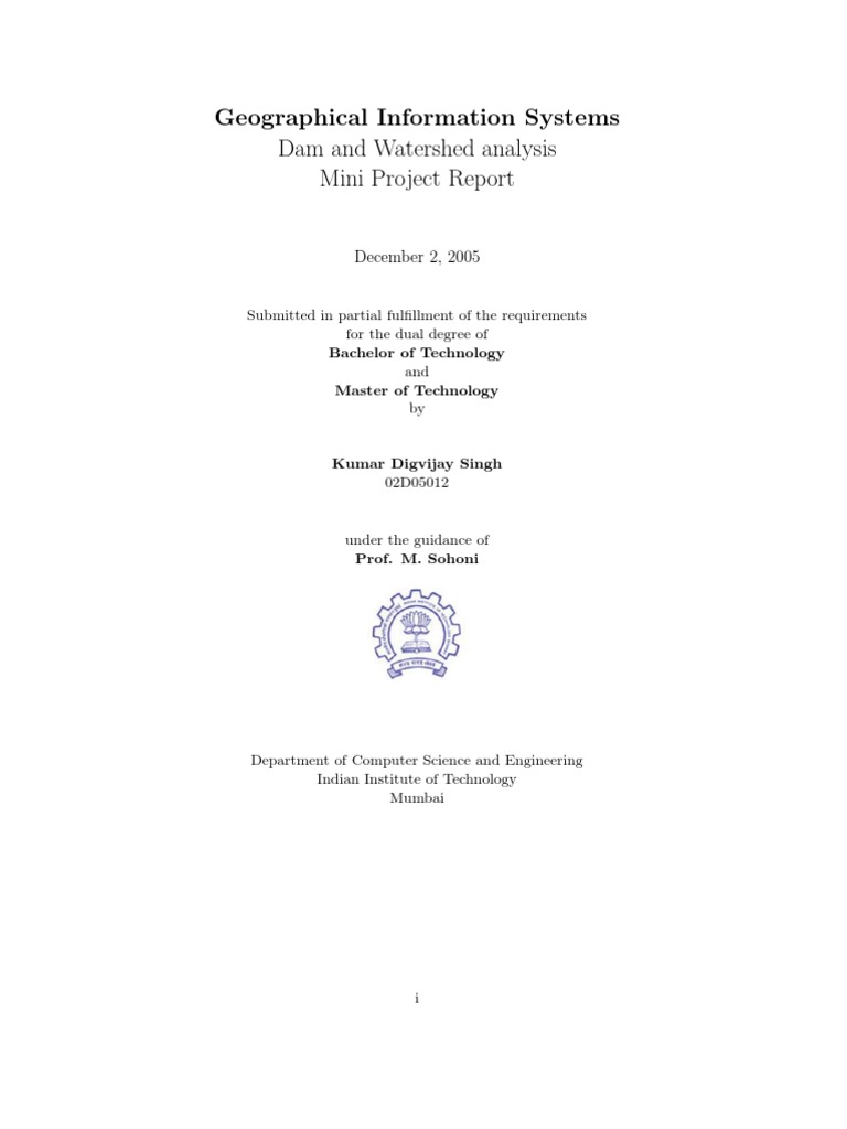 GIS Project Report | Geographic Information System | Digital Image