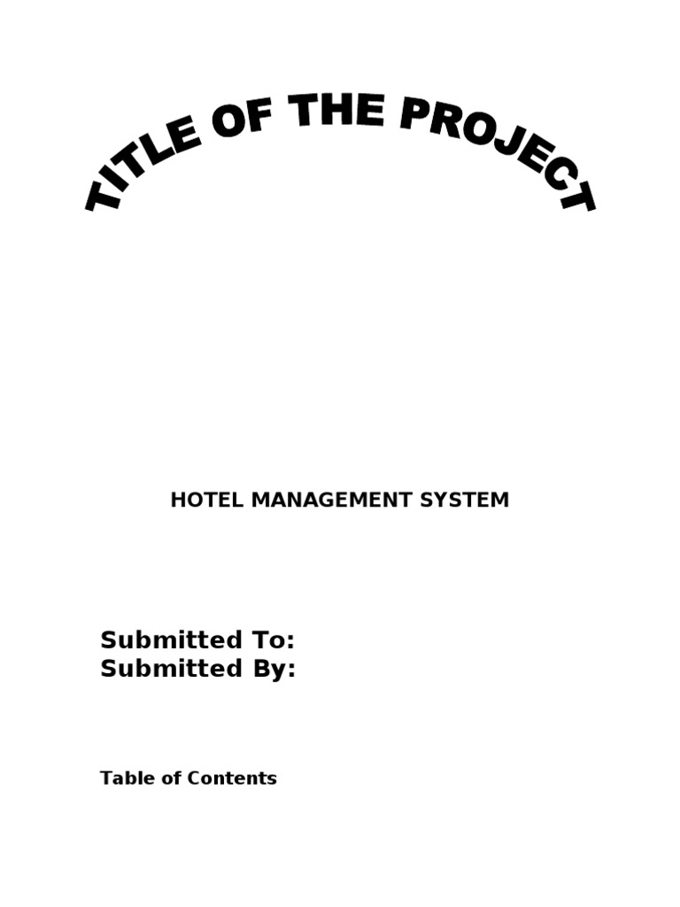 Hotel Management System | PDF | Databases | Object (Computer Science)