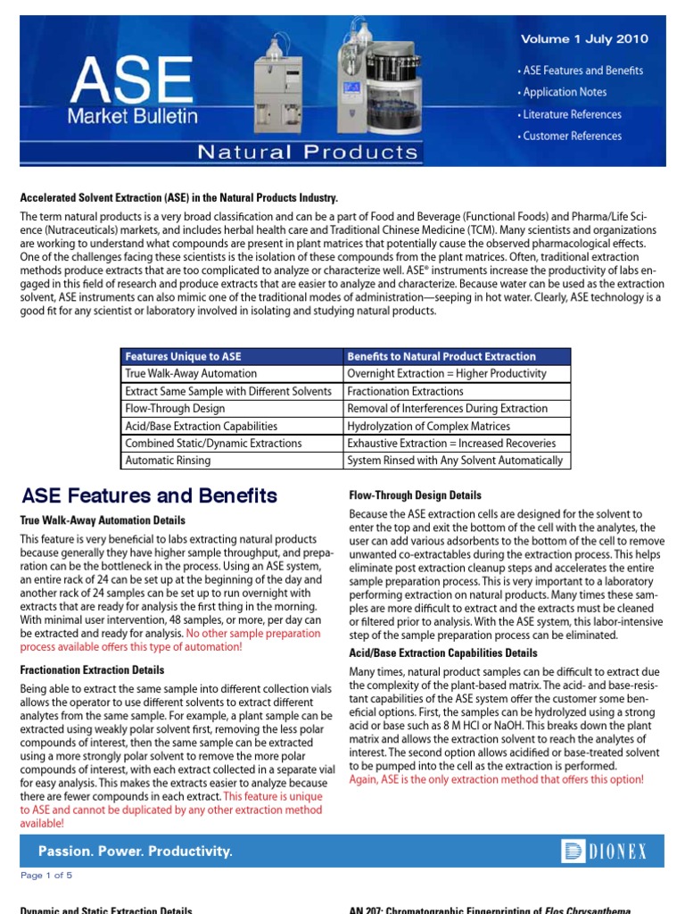 Ase 350 | PDF | Natural Products | High Performance Liquid Chromatography