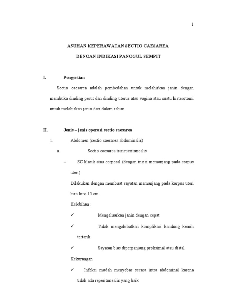 Askep SC Panggul Sempit | PDF | Gaya Hidup
