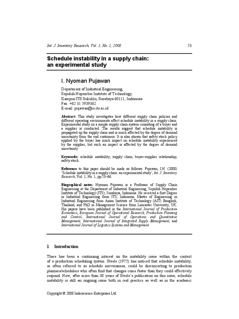 Supply Chain Journal | PDF | Supply Chain Management | Supply Chain