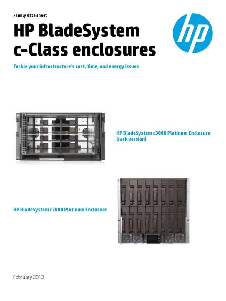 c7000 - Enclosure Datasheet | PDF | Computer Networking | Computer Hardware