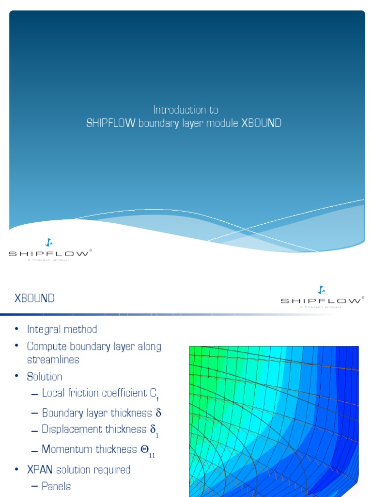 Introduction To SHIPFLOW Boundary Layer Module XBOUND | PDF