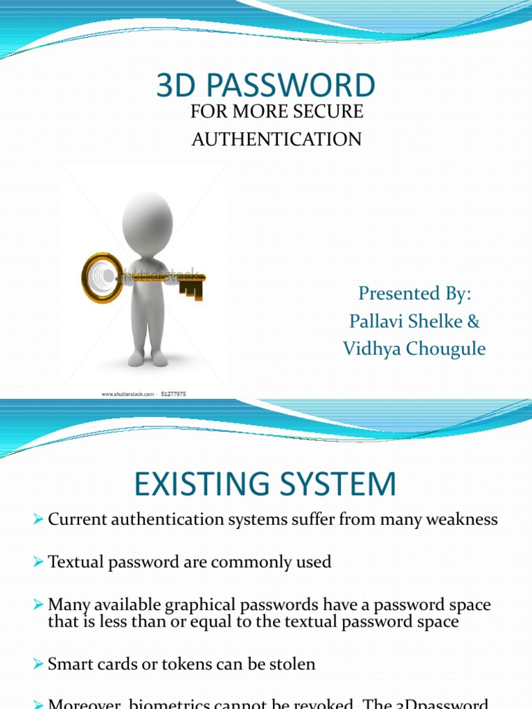 3d Password Ppts Biometrics Password