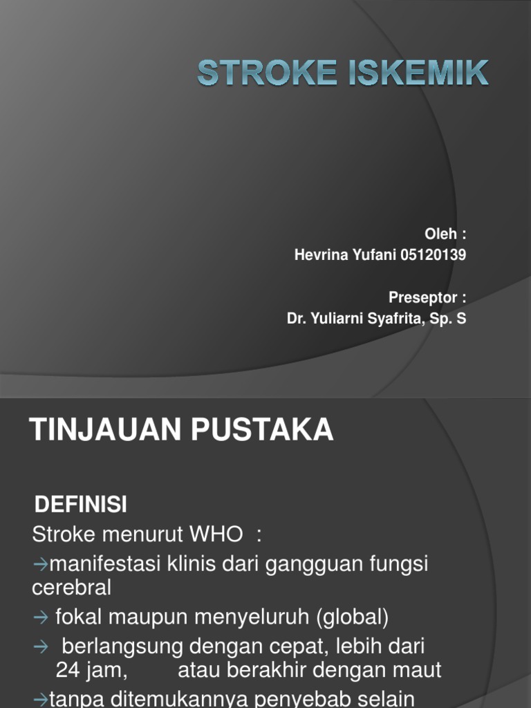 Stroke Iskemik | PDF | Kesehatan Holistik | Sains & Matematika