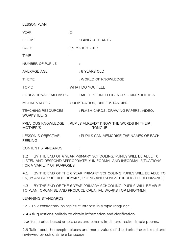 Lesson Plan Poem Microteaching | PDF | Lesson Plan | Communication