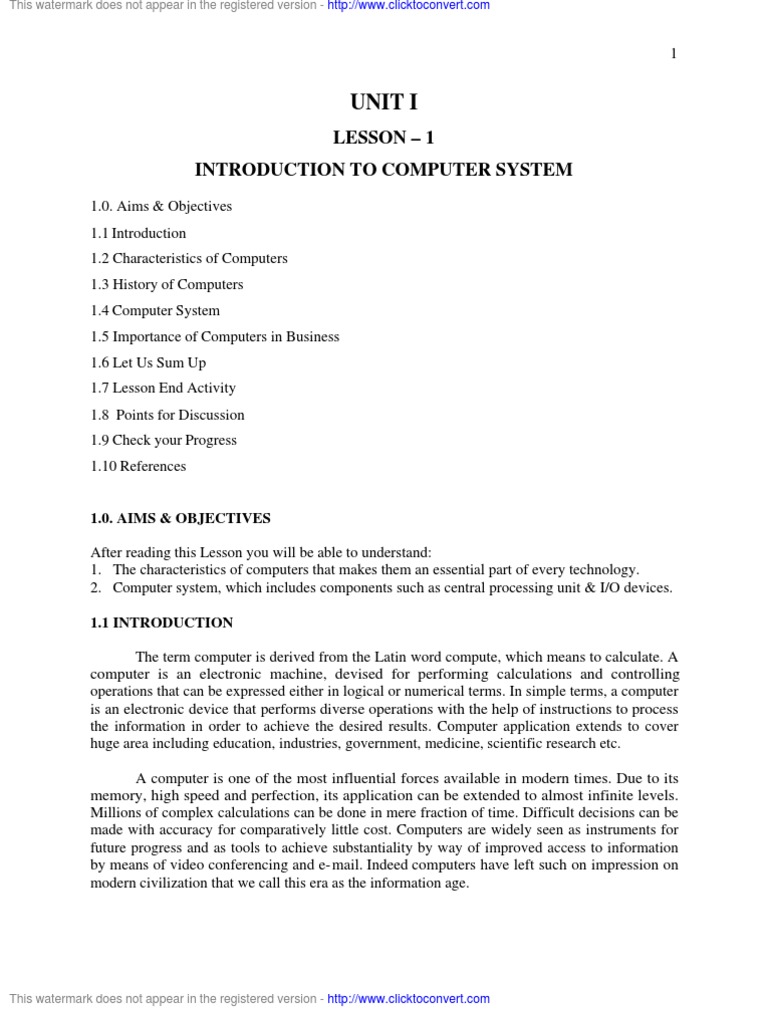 Introduction To Computer Basics | PDF