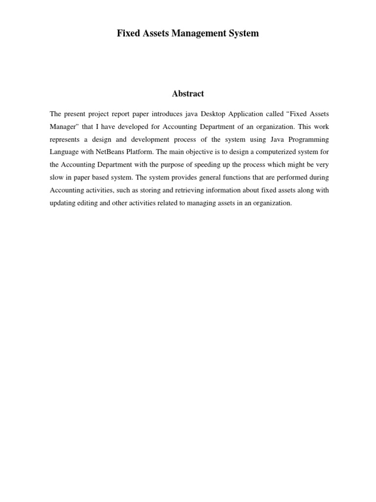 Fixed Assets Management System Overview | PDF | Usability | Software ...