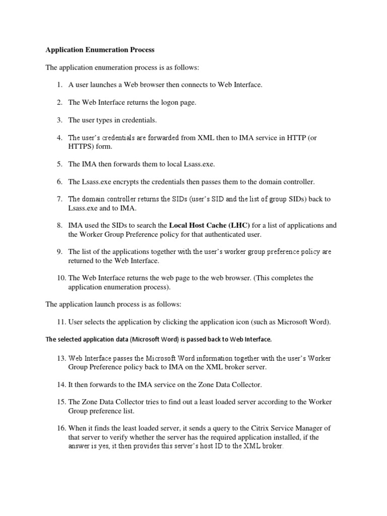 Citrix Application Enumeration Process | PDF | Cache (Computing ...