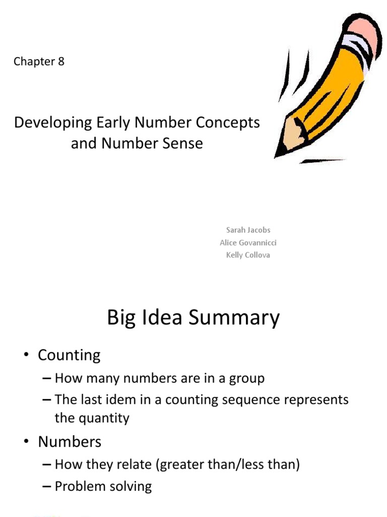 Chapter 8 Early Numbers and Concepts | PDF | Wellness