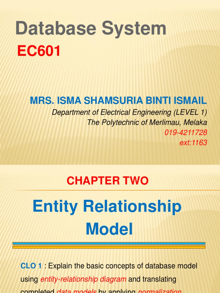 Chapter 2-Entity Relationship Model | PDF | Conceptual Model | Data Model
