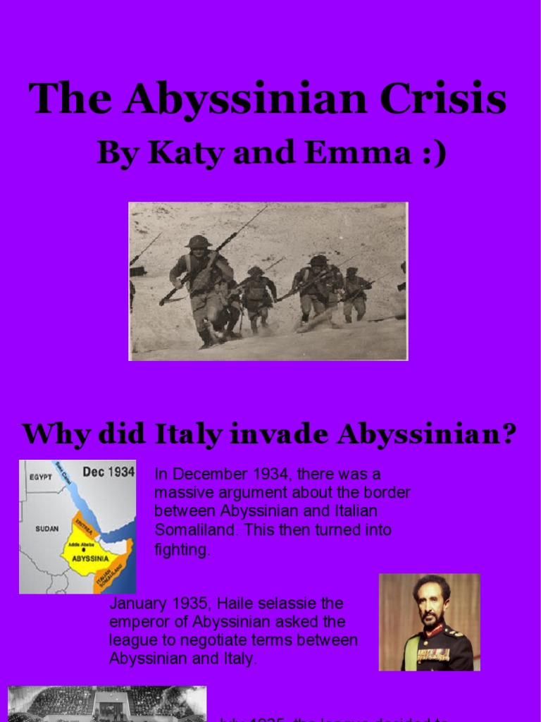 How Did the League Respond to Italy's Invasion of Abyssinia | Ethiopia ...