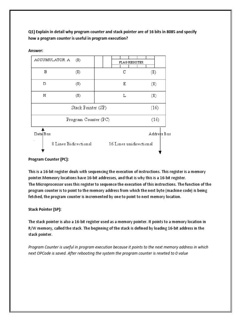 Microprocessor Based Systems Assignment Pdf Instruction Set Pointer Computer Programming 2906