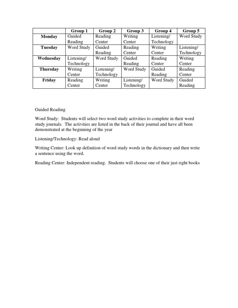 Literacy Centers | PDF