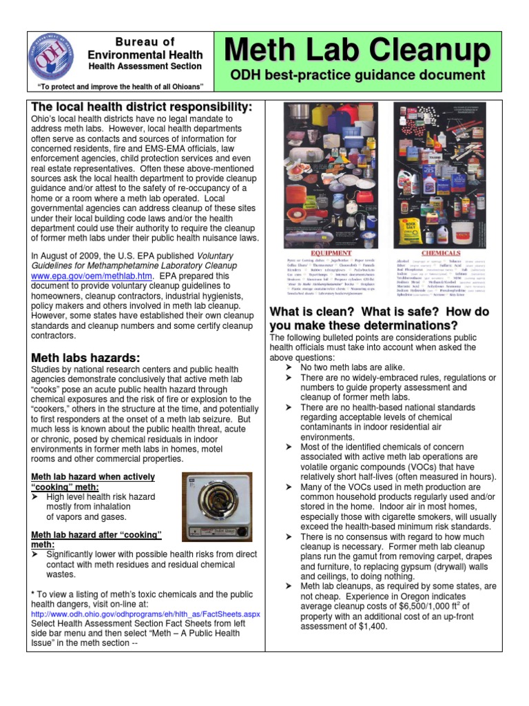 Meth Lab Cleanup | Volatile Organic Compound | Methamphetamine | Free ...