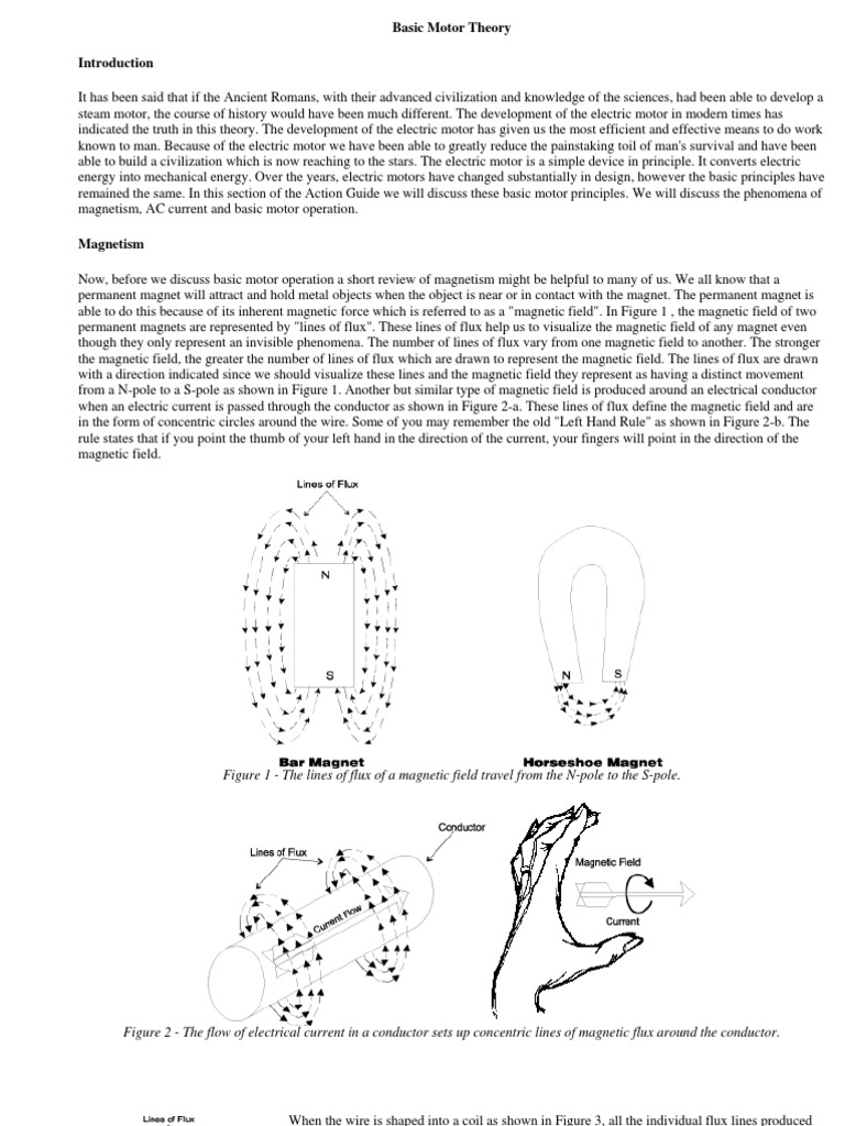 Basic Motor Theory | PDF | Electromagnetic Induction | Magnetic Field