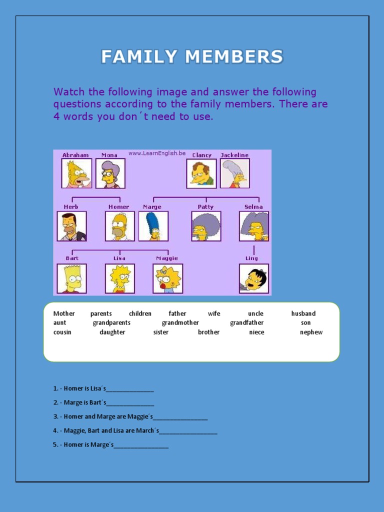 Family Relationship Quiz Answers | PDF | Social Science | Language Arts ...