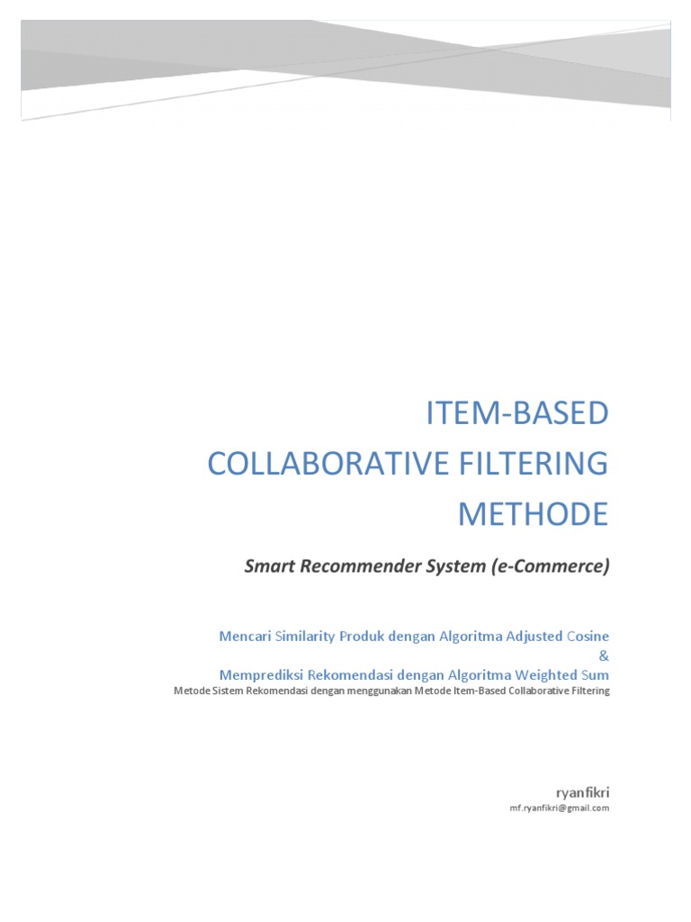 Item Based Collaborative Filtering | PDF