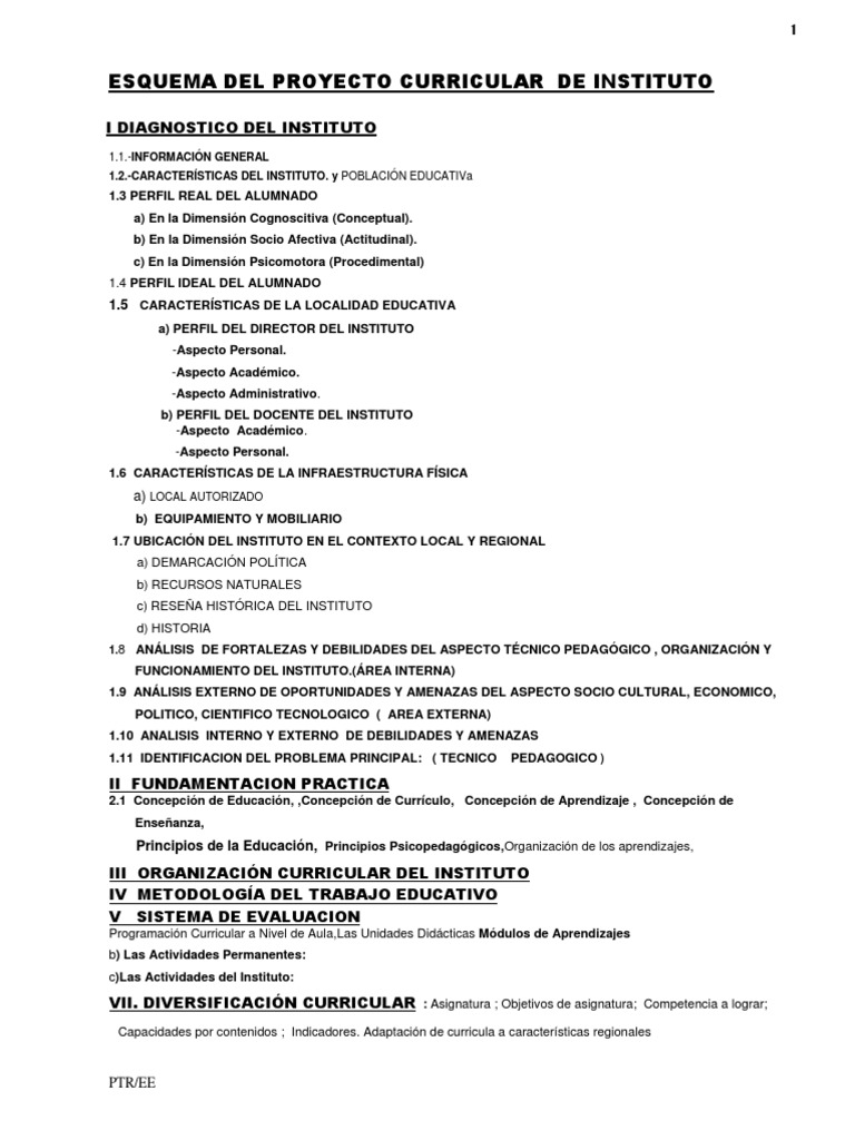 Esquema Pci | PDF | Plan de estudios | Pedagogía
