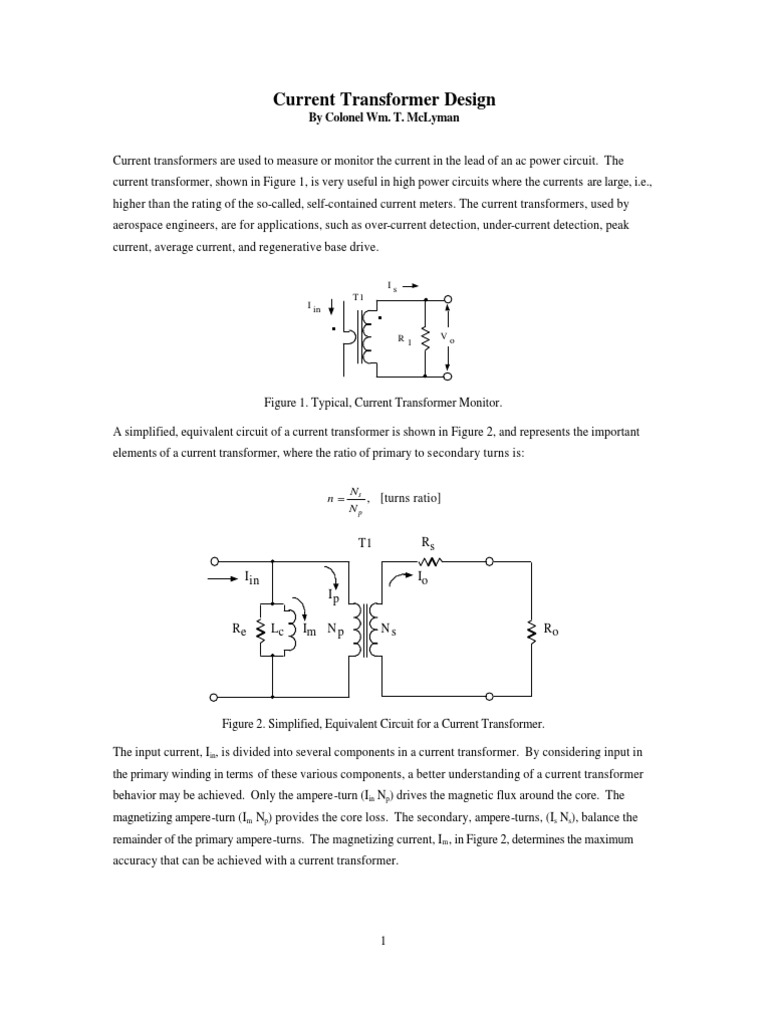 Current Transformer Design | PDF | Transformer | Amplifier